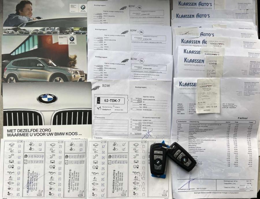 Blue BMW X3 2012 in Vilnius, with an engine capacity of 2.99 L and mileage of 263 thousand km for 10950 €, photo 39 on AUTOMOTO.COM.LV