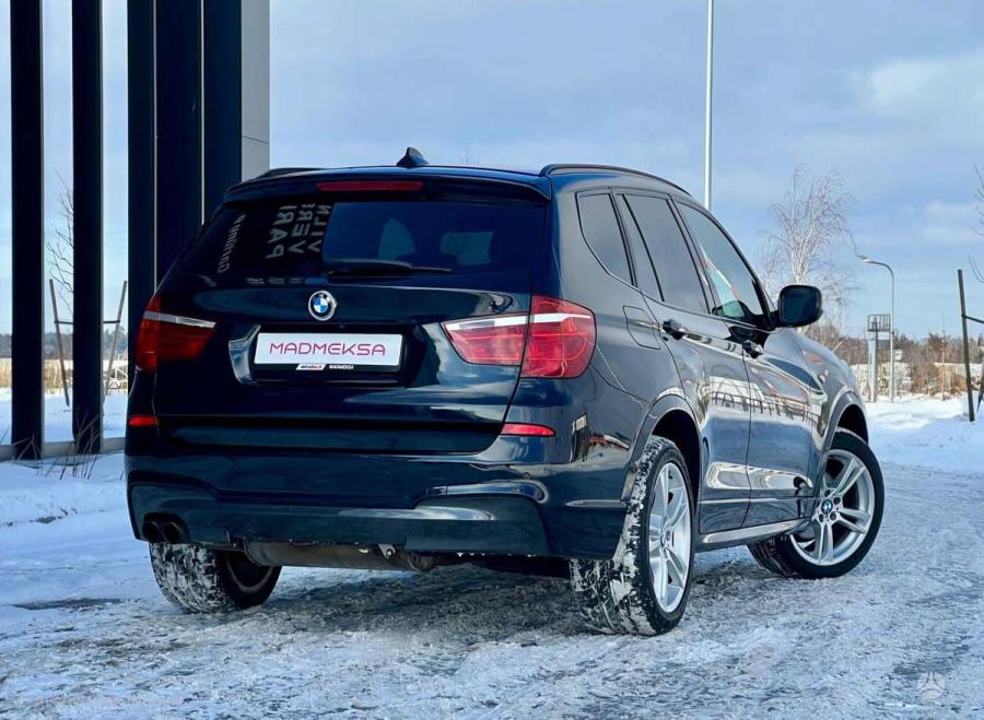Blue BMW X3 2012 in Vilnius, with an engine capacity of 2.99 L and mileage of 350 thousand km for 9190 €, photo 14 on AUTOMOTO.COM.LV