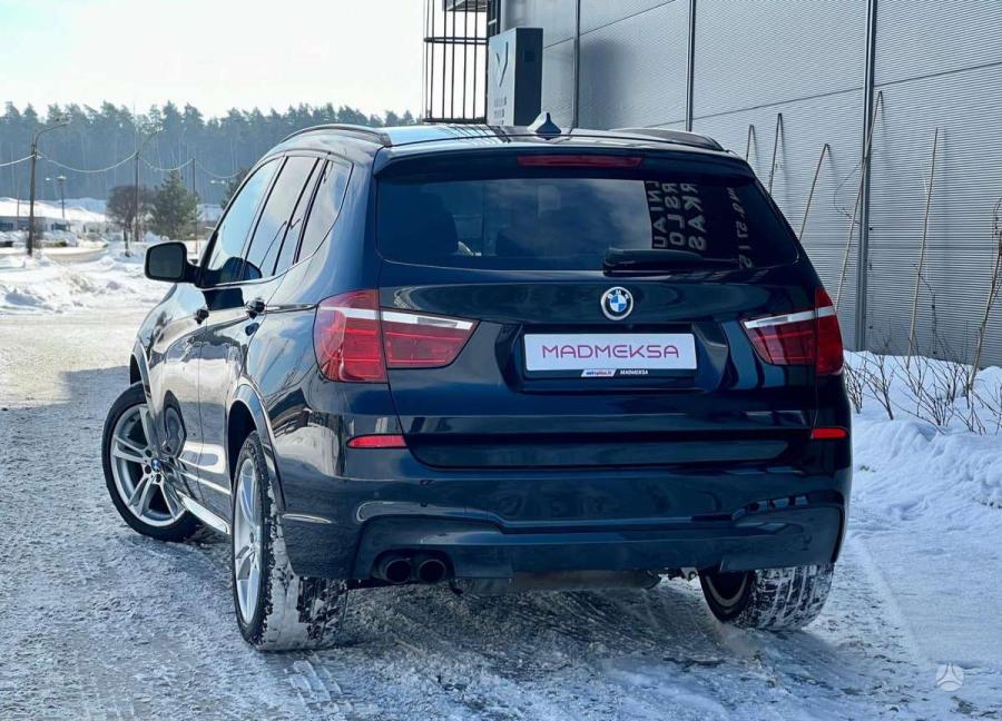 Blue BMW X3 2012 in Vilnius, with an engine capacity of 2.99 L and mileage of 350 thousand km for 9190 €, photo 16 on AUTOMOTO.COM.LV