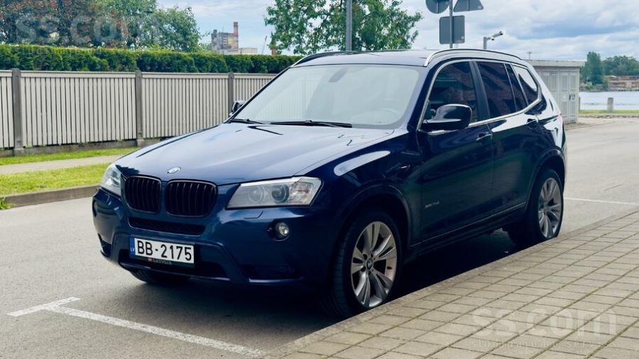 Blue BMW X3 2012 in Riga, with an engine capacity of 3.00 L and mileage of 229 thousand km for 10990 €, photo 4 on AUTOMOTO.COM.LV
