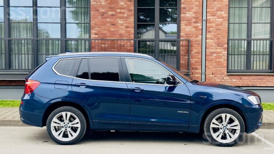 Blue BMW X3 2012 in Riga, with an engine capacity of 3.00 L and mileage of 229 thousand km for 10990 €, photo 8 on AUTOMOTO.COM.LV