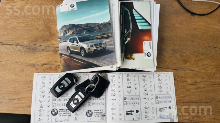Blue BMW X3 2012 in Riga, with an engine capacity of 3.00 L and mileage of 229 thousand km for 10990 €, photo 19 on AUTOMOTO.COM.LV