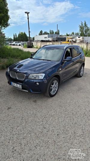 Blue BMW X3 2012 in Utena, with an engine capacity of 3.00 L and mileage of 192 thousand km for 9200 €, photo  on AUTOMOTO.COM.LV
