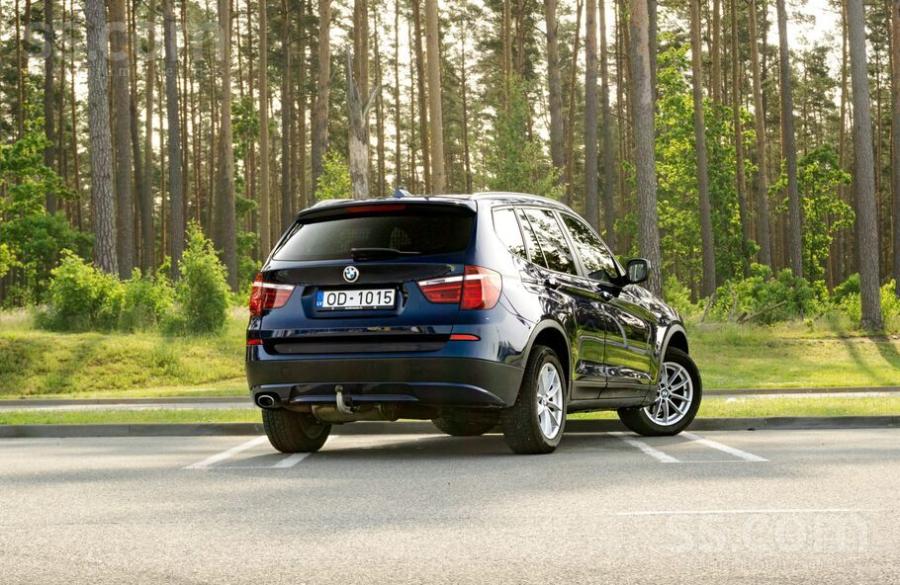 Blue BMW X3 2013 in Riga, with an engine capacity of 2.00 L and mileage of 229 thousand km for 10300 €, photo 6 on AUTOMOTO.COM.LV