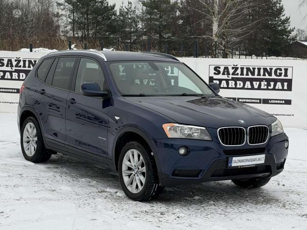 Blue BMW X3 2013 in Vilnius, with an engine capacity of 2.00 L and mileage of 255 thousand km for 7500 €, photo 3 on AUTOMOTO.COM.LV