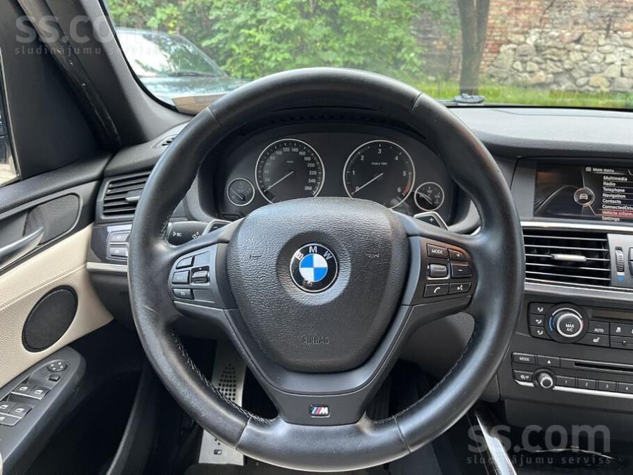 Blue BMW X3 2013 in Riga, with an engine capacity of 2.00 L and mileage of 387 thousand km for 10300 €, photo 14 on AUTOMOTO.COM.LV