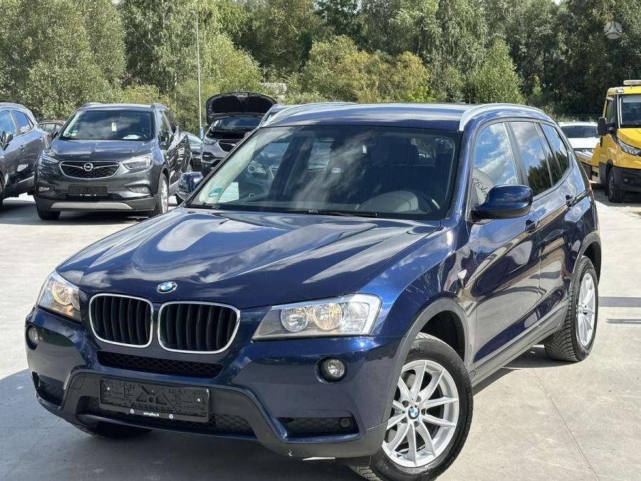 Blue BMW X3 2013 in Alytus, with an engine capacity of 2.00 L and mileage of 242 thousand km for 8650 €, photo 1 on AUTOMOTO.COM.LV