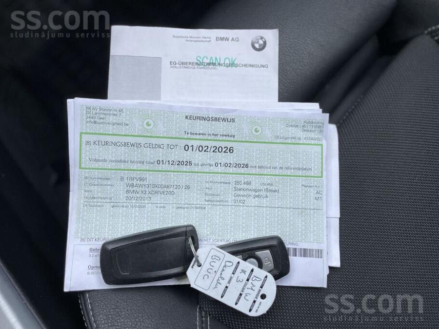 Zils BMW X3 2014 Tukums, ar dzinēja tilpumu 2.00 L un nobraukumu 279 tūkst. km par 11990 €, foto 34 vietnē AUTOMOTO.COM.LV