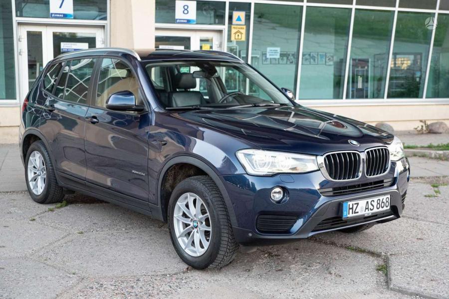 Blue BMW X3 2014 in Elektrenai, with an engine capacity of 2.00 L and mileage of 251 thousand km for 13800 €, photo 4 on AUTOMOTO.COM.LV