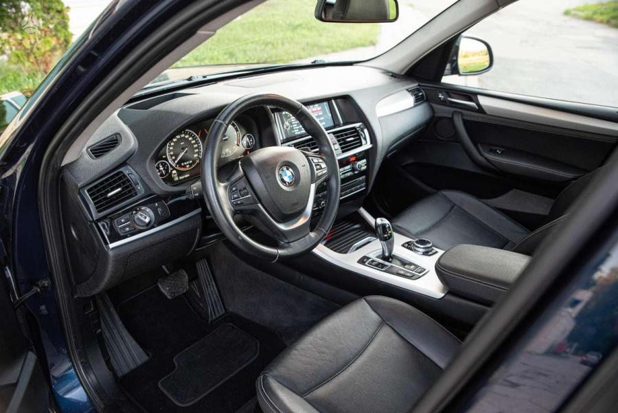 Blue BMW X3 2014 in Elektrenai, with an engine capacity of 2.00 L and mileage of 251 thousand km for 13800 €, photo 15 on AUTOMOTO.COM.LV