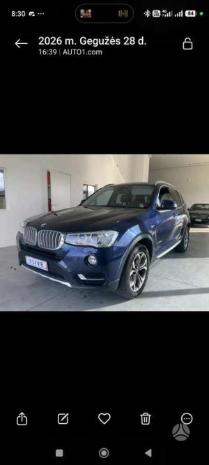 Blue BMW X3 2015 in Ignalina, with an engine capacity of 2.00 L and mileage of 269 thousand km for 11900 €, photo 6 on AUTOMOTO.COM.LV