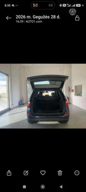 Blue BMW X3 2015 in Ignalina, with an engine capacity of 2.00 L and mileage of 269 thousand km for 11900 €, photo 9 on AUTOMOTO.COM.LV