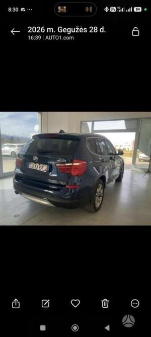 Blue BMW X3 2015 in Ignalina, with an engine capacity of 2.00 L and mileage of 269 thousand km for 11900 €, photo 12 on AUTOMOTO.COM.LV