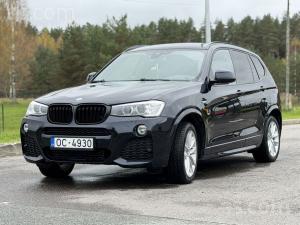 Blue BMW X3 2015 in Riga, with an engine capacity of 3.00 L and mileage of 317 thousand km for 14400 €, photo 1 on AUTOMOTO.COM.LV