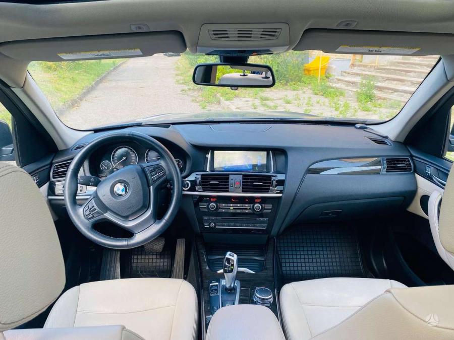 Blue BMW X3 2016 in Vilnius, with an engine capacity of 2.00 L and mileage of 181 thousand km for 11500 €, photo 7 on AUTOMOTO.COM.LV