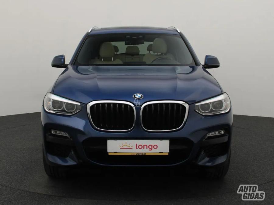 Blue BMW X3 2018 in Vilnius, with an engine capacity of 3.00 L and mileage of 242 thousand km for 24999 €, photo 4 on AUTOMOTO.COM.LV