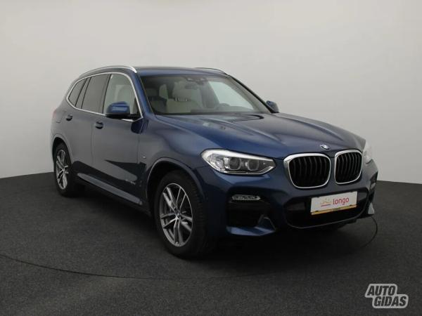 Blue BMW X3 2018 in Vilnius, with an engine capacity of 3.00 L and mileage of 242 thousand km for 24999 €, photo 10 on AUTOMOTO.COM.LV