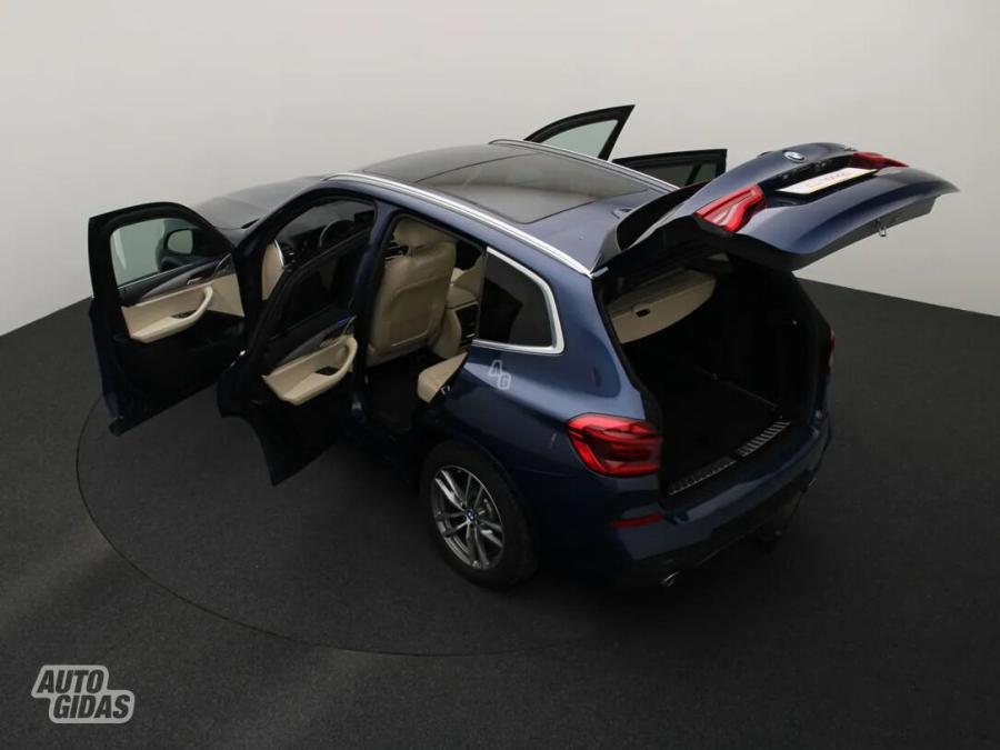 Blue BMW X3 2018 in Vilnius, with an engine capacity of 3.00 L and mileage of 242 thousand km for 24999 €, photo 14 on AUTOMOTO.COM.LV