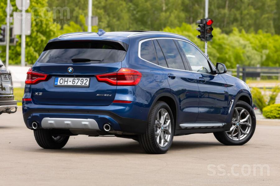 Blue BMW X3 2018 in Jelgava, with an engine capacity of 2.00 L and mileage of 0 thousand km for 19950 €, photo 5 on AUTOMOTO.COM.LV