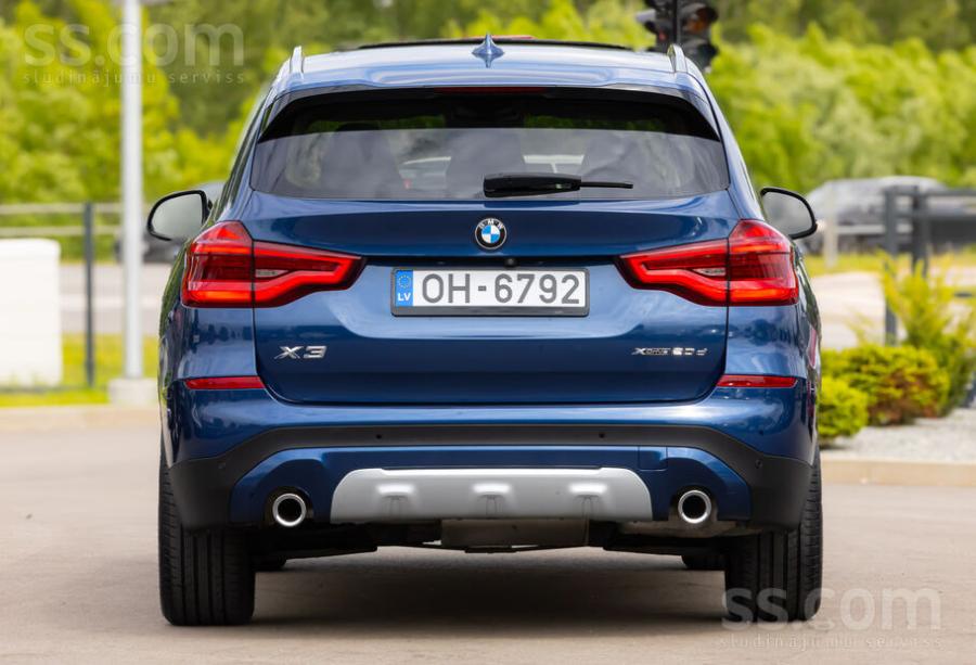 Blue BMW X3 2018 in Jelgava, with an engine capacity of 2.00 L and mileage of 0 thousand km for 19950 €, photo 6 on AUTOMOTO.COM.LV