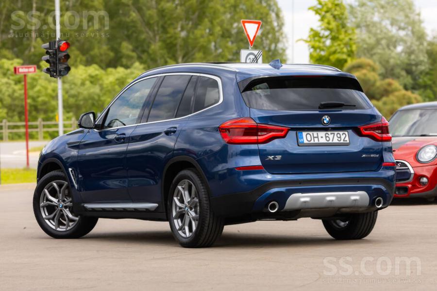 Blue BMW X3 2018 in Jelgava, with an engine capacity of 2.00 L and mileage of 0 thousand km for 19950 €, photo 7 on AUTOMOTO.COM.LV