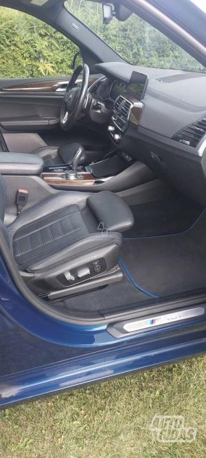 Blue BMW X3 2018 in Kaunas, with an engine capacity of 3.00 L and mileage of 250 thousand km for 24700 €, photo 9 on AUTOMOTO.COM.LV