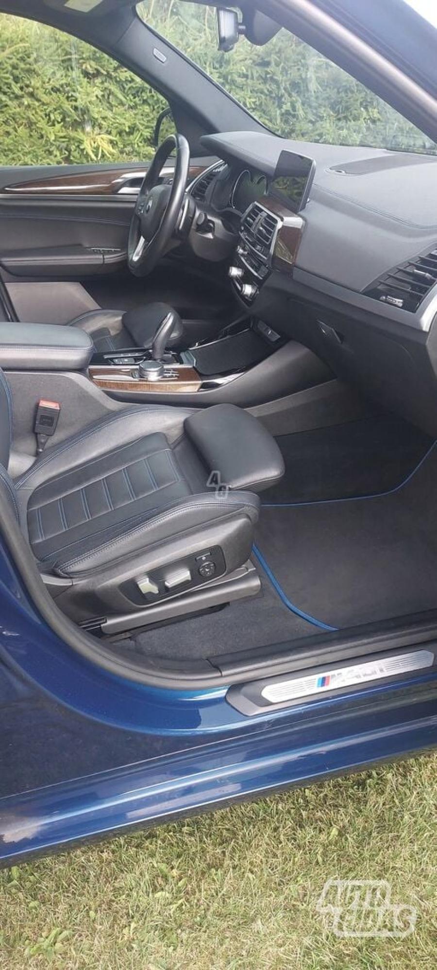 Blue BMW X3 2018 in Kaunas, with an engine capacity of 3.00 L and mileage of 250 thousand km for 24700 €, photo 9 on AUTOMOTO.COM.LV