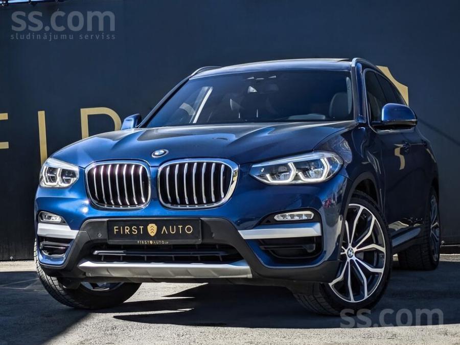 Blue BMW X3 2020 in Tukums, with an engine capacity of 1.60 L and mileage of 191 thousand km for 21990 €, photo 3 on AUTOMOTO.COM.LV