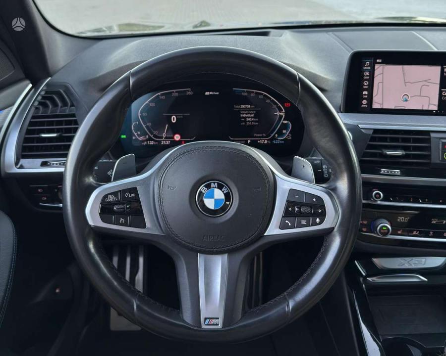 Blue BMW X3 2020 in Taurage, with an engine capacity of 2.00 L and mileage of 201 thousand km for 24500 €, photo 14 on AUTOMOTO.COM.LV