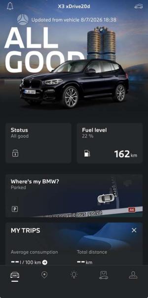 Blue BMW X3 2021 in Utena, with an engine capacity of 2.00 L and mileage of 208 thousand km for 26250 €, photo 57 on AUTOMOTO.COM.LV