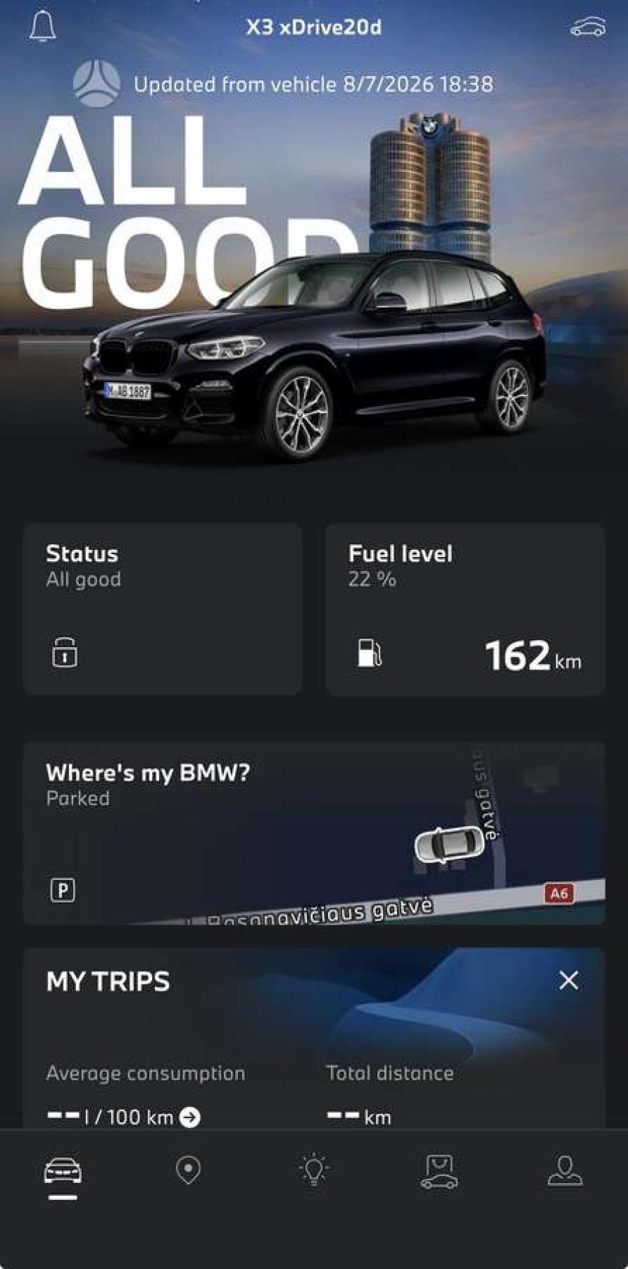 Blue BMW X3 2021 in Utena, with an engine capacity of 2.00 L and mileage of 208 thousand km for 26250 €, photo 57 on AUTOMOTO.COM.LV