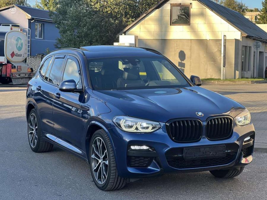 Blue BMW X3 2021 in Ukmerge, with an engine capacity of 2.00 L and mileage of 265 thousand km for 24750 €, photo 3 on AUTOMOTO.COM.LV