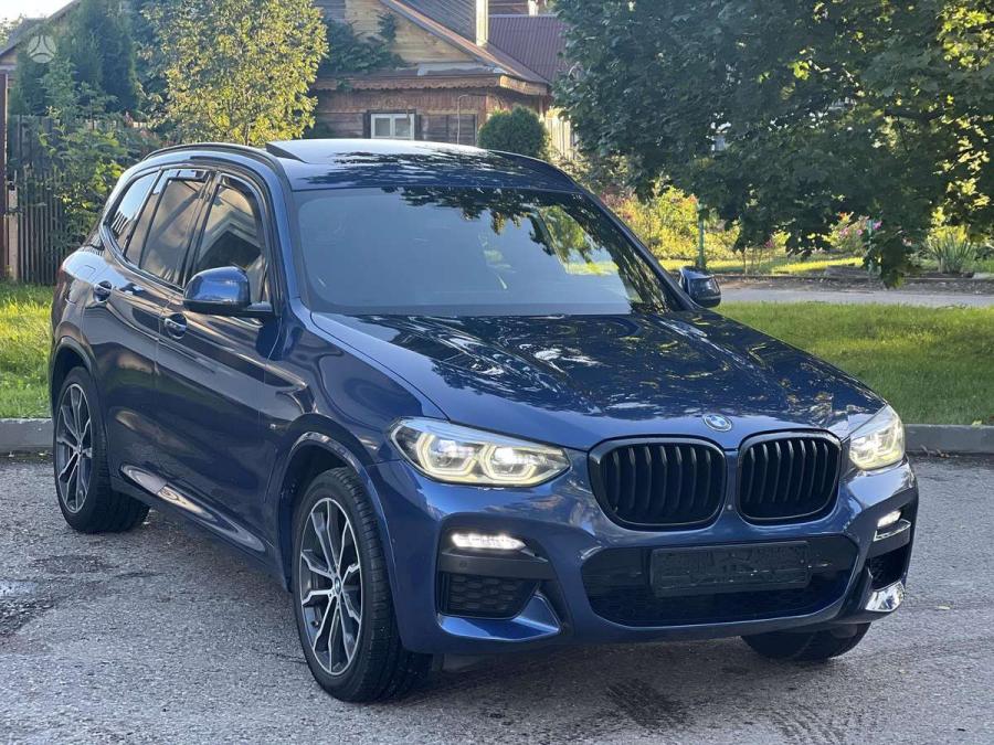 Blue BMW X3 2021 in Ukmerge, with an engine capacity of 2.00 L and mileage of 265 thousand km for 24750 €, photo 5 on AUTOMOTO.COM.LV