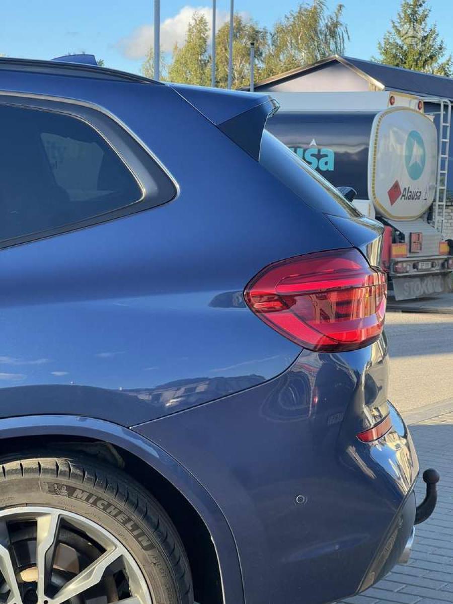 Blue BMW X3 2021 in Ukmerge, with an engine capacity of 2.00 L and mileage of 265 thousand km for 24750 €, photo 8 on AUTOMOTO.COM.LV