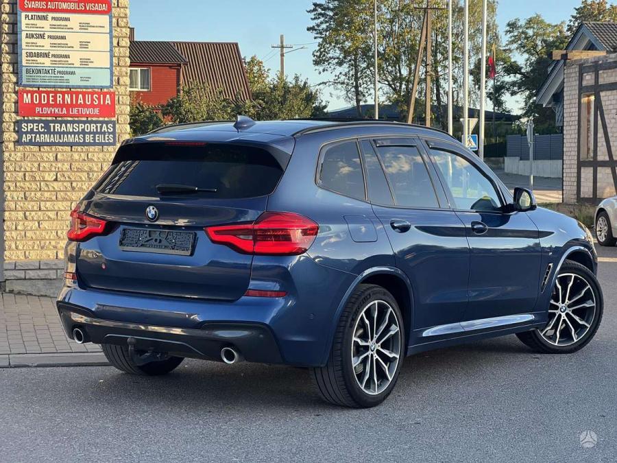 Blue BMW X3 2021 in Ukmerge, with an engine capacity of 2.00 L and mileage of 265 thousand km for 24750 €, photo 11 on AUTOMOTO.COM.LV