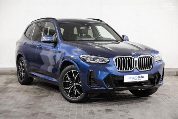 Blue BMW X3 2022 in Vilnius, with an engine capacity of 2.00 L and mileage of 112 thousand km for 37491 €, photo 3 on AUTOMOTO.COM.LV