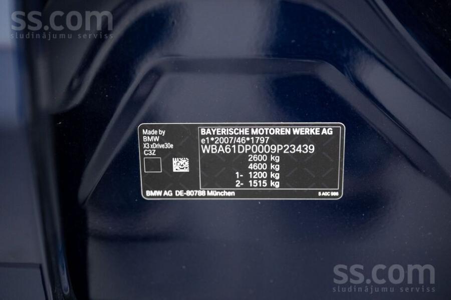 Zils BMW X3 2022 Rīga, ar dzinēja tilpumu 2.00 L un nobraukumu 117 tūkst. km par 36500 €, foto 9 vietnē AUTOMOTO.COM.LV