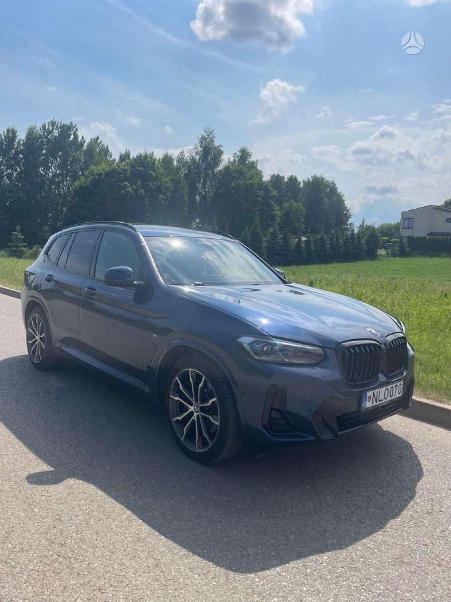 Blue BMW X3 2023 in Vilnius, with an engine capacity of 2.99 L and mileage of 37 thousand km for 48500 €, photo 4 on AUTOMOTO.COM.LV
