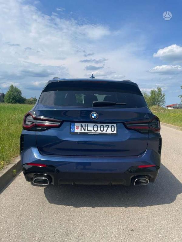Blue BMW X3 2023 in Vilnius, with an engine capacity of 2.99 L and mileage of 37 thousand km for 48500 €, photo 5 on AUTOMOTO.COM.LV