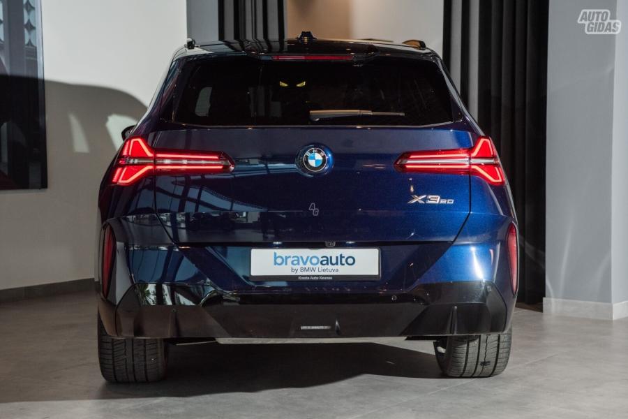 Blue BMW X3 2025 in Kaunas, with an engine capacity of 2.00 L and mileage of 12 thousand km for 59741 €, photo 7 on AUTOMOTO.COM.LV