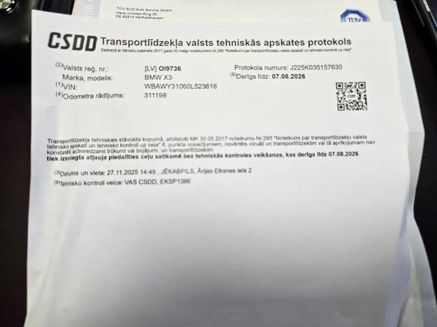 Коричневый БМВ Х3 2010 в Екабпилс, объемом двигателя 2.00 л и пробегом 312 тыс. км за 9490 €, фото 27 на AUTOMOTO.COM.LV
