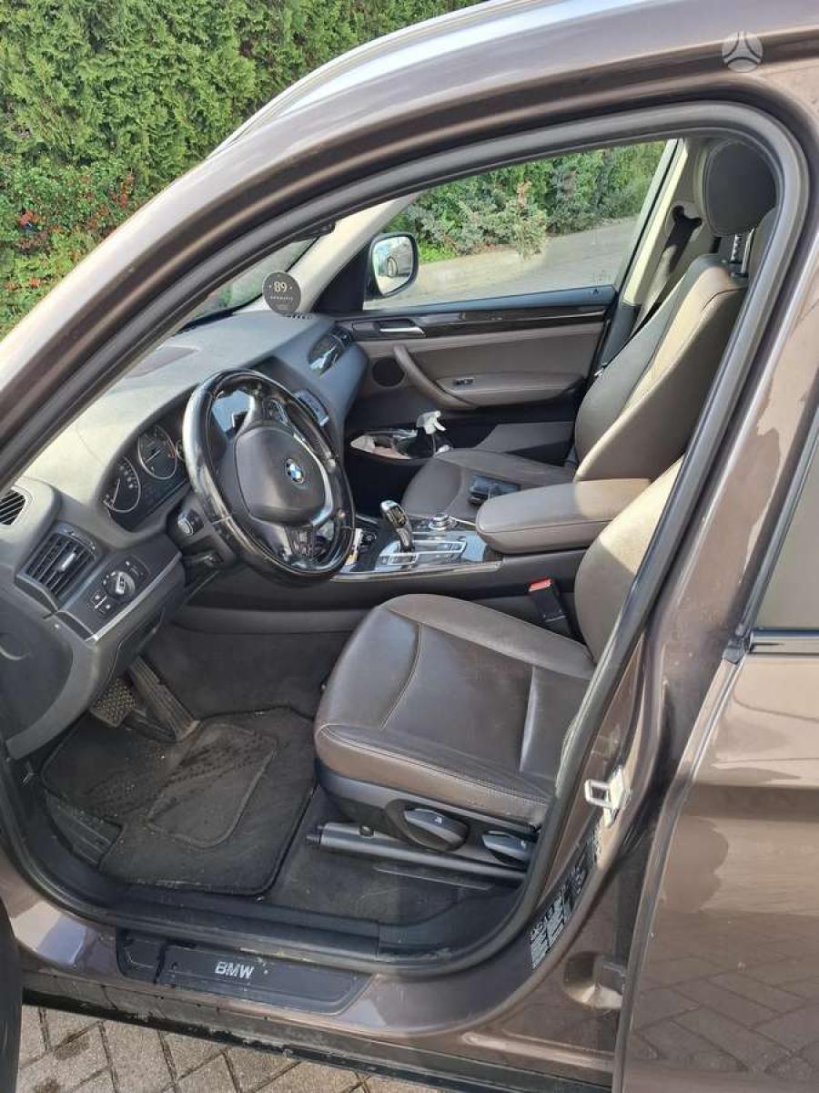 Brown BMW X3 2013 in Kaunas, with an engine capacity of 2.00 L and mileage of 330 thousand km for 9850 €, photo 7 on AUTOMOTO.COM.LV