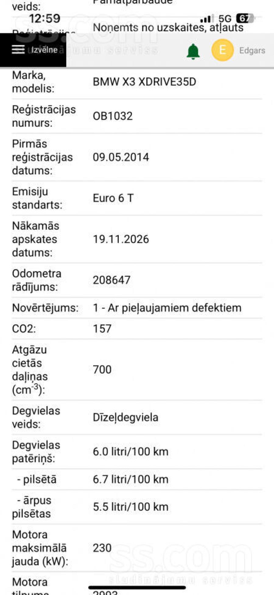 Коричневый БМВ Х3 2014 в Лиепая, объемом двигателя 3.00 л и пробегом 209 тыс. км за 15350 €, фото 25 на AUTOMOTO.COM.LV