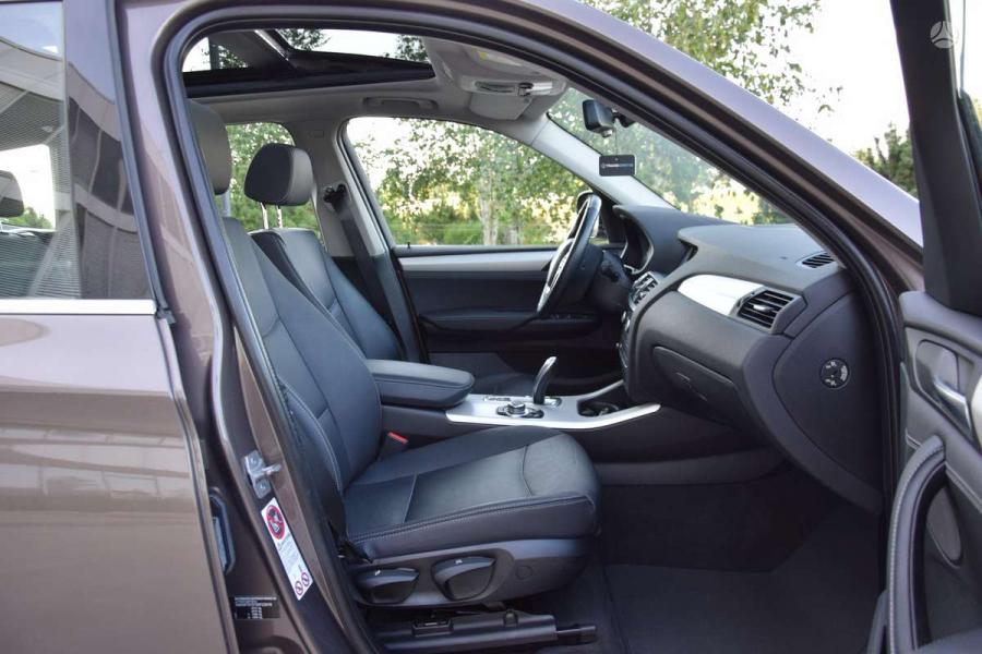 Brūns BMW X3 2014 Viļņa, ar dzinēja tilpumu 2.00 L un nobraukumu 205 tūkst. km par 10999 €, foto 19 vietnē AUTOMOTO.COM.LV