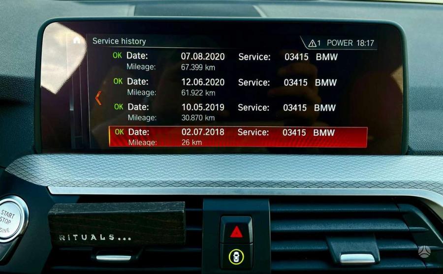 Brūns BMW X3 2018 Utena, ar dzinēja tilpumu 2.99 L un nobraukumu 270 tūkst. km par 24950 €, foto 13 vietnē AUTOMOTO.COM.LV