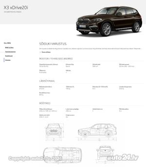 Brūns BMW X3 2018 Tallina, ar dzinēja tilpumu 2.00 L un nobraukumu 108 tūkst. km par 26600 €, foto 31 vietnē AUTOMOTO.COM.LV