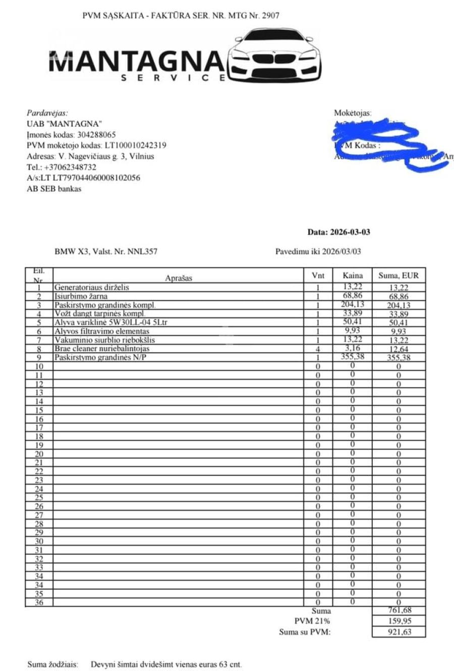 BMW X3 2013 in Anyksciai, with an engine capacity of 2.00 L and mileage of 202 thousand km for 8550 €, photo 19 on AUTOMOTO.COM.LV