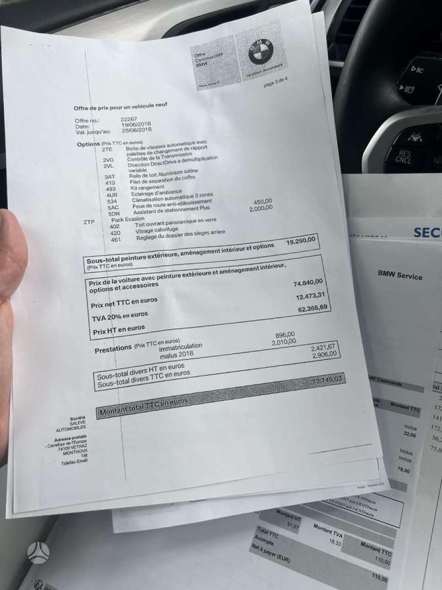 BMW X3 2019 in Ukmerge, with an engine capacity of 2.00 L and mileage of 203 thousand km for 25550 €, photo 36 on AUTOMOTO.COM.LV
