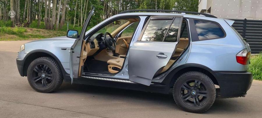 Grey BMW X3 2005 in Vilnius, with an engine capacity of 3.00 L and mileage of 387 thousand km for 3800 €, photo 16 on AUTOMOTO.COM.LV