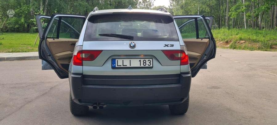 Grey BMW X3 2005 in Vilnius, with an engine capacity of 3.00 L and mileage of 387 thousand km for 3800 €, photo 19 on AUTOMOTO.COM.LV